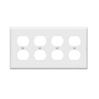 Duplex Receptacle Four-Gang Wall Plate