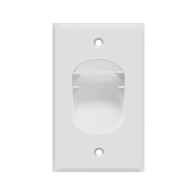 Single Gang Recessed Cable Wall Plate
