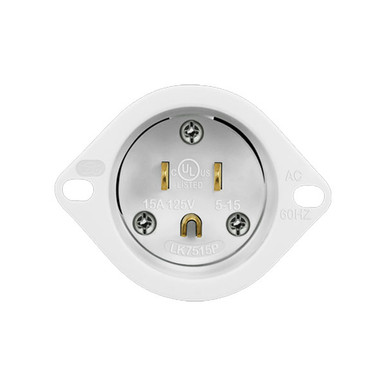 15A Straight Blade Flanged Inlet, 5-15PFI