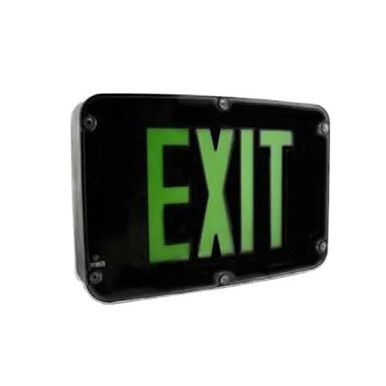 NEMA 4X LED Exit Sign, Double Faceplate - Black