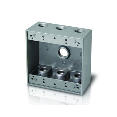 7-Outlet Heavy-Duty Junction Box, 3/4"