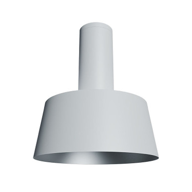 14-inch Elegant White/Silver Flat Shade Kit