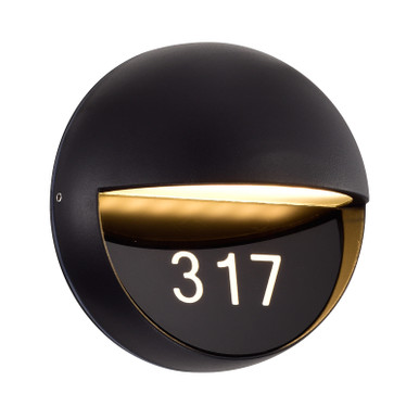 6-Inch 9 Watt LED Outdoor Hotel Room Number Lighting Sconce, Frosted ...