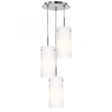 Mini Pendant Satin Nickel Finish, Opal Glass Shade - RelightDepot