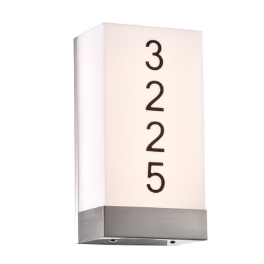 14 Watt LED Hotel Room Number Lighting Sconce, Satin Nickel Finish ...
