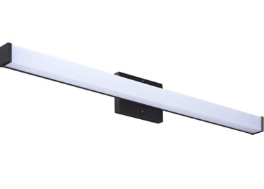 48-Inch Slim Profile Square Linear Vanity Light, Matte Black - RelightDepot