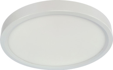 5-Inch LED Slim Round High Output Edge-Lit Disk, White, 3000K, 90 CRI
