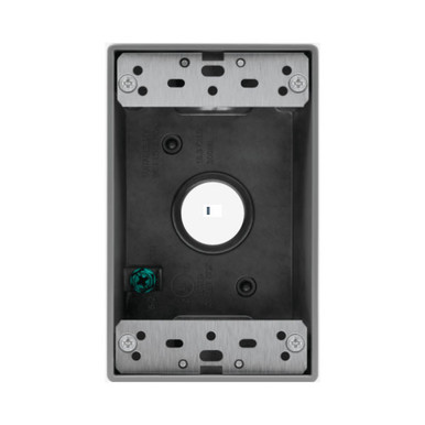 Weatherproof Outlet Box, Single-Gang, 3/4 Inch 3-Holes, Die-Cast Metal
