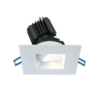 3" Square Regressed Gimbal LED High Output, 11W, Dim to Warm, White Trim