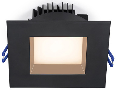 4" Square Recessed LED, 5CCT, Black