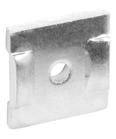 Notched Square Strut Washer, 1/4" Bolt, Plated Steel, 1-5/8"
