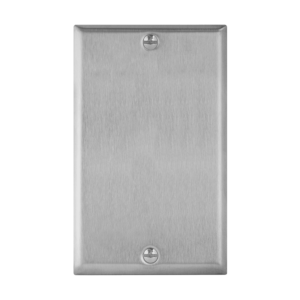 1-Gang Blank Wall Plate, Mid-Size, Stainless Steel