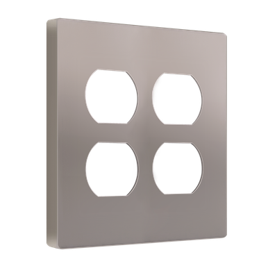 2-Gang Duplex Screwless Wall Plate, Thermoplastic, Various Colors