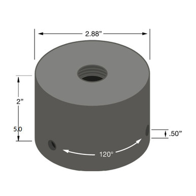Adjustable Knuckle with 2-3/8" Vertical Tenon Adapter, VFC, VFS, VFM