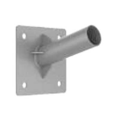 Angled Corner Wall Mount Arm, 2-3/8In Dia, Grey