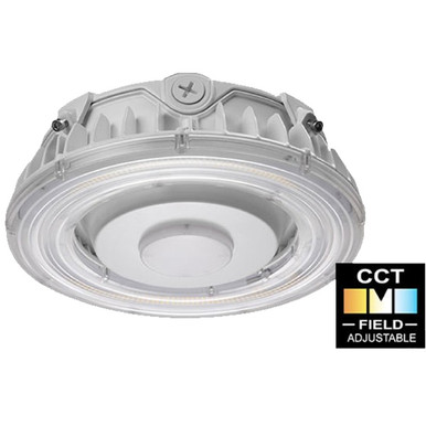 Round LED Parking Garage Canopy, 55W, Adjustable CCT