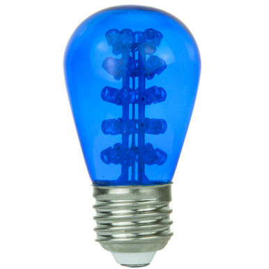 LED S14 Colored Sign Light Bulb, 0.9W, Medium (E26) Base, Blue