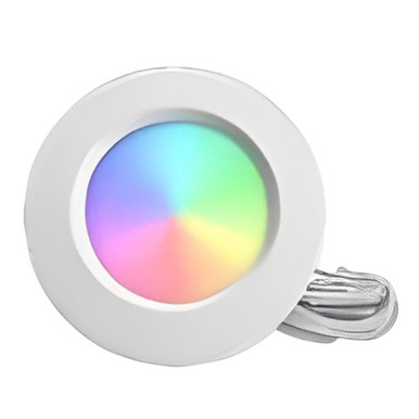 LED Puck Light, RGBW, 4W, 250LM, Ultra Slim Canless Recessed, Round