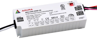Constant Current Isolated LED Driver, 40W, 500-850mA, 120-277VAC, 0-10V ...