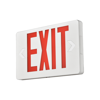 Exit Sign, 2-faced, Red, White, Universal mounting