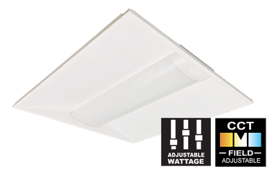 Volumetric LED Troffer, Center Diffuser, 2'x4', Field Adjustable Lumen ...