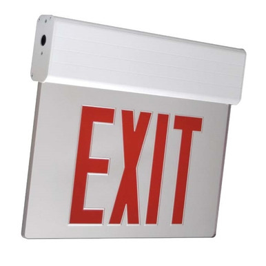Edgelit Aluminum Exit Sign, Single Face