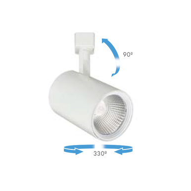 120V LED Track Luminaire, Spot Track Luminaire, 3 ¼", Multiple Beam Angles