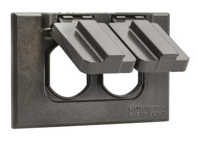 Garvin Industries Die-Cast Aluminum Single Gang Duplex Horizontal Cover ...