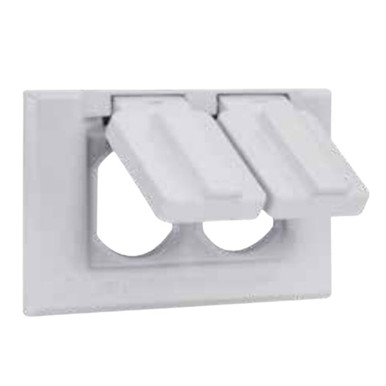 Garvin Industries Die-Cast Aluminum Single Gang Duplex Horizontal Cover ...