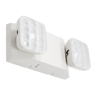 LED Emergency Light, Twin Head, 2.4W, 200lm, 6500K, White