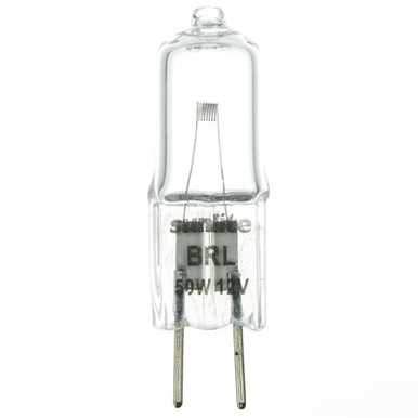 50-watt, T3 Bulb, 12V, Clear, Bi-Pin GY6.35 Base