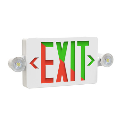 Turner Dual Color LED Exit Sign, Red/Green Selectable, Self-Diagnostic ...