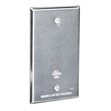 Garvin Industries 1-Gang Weatherproof Blank Cover with Gasket, White