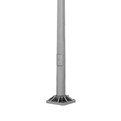 Portor PT-RTA-16F-53-188, 16' 5"/3" Round Tapered Aluminum Pole, .188 ...