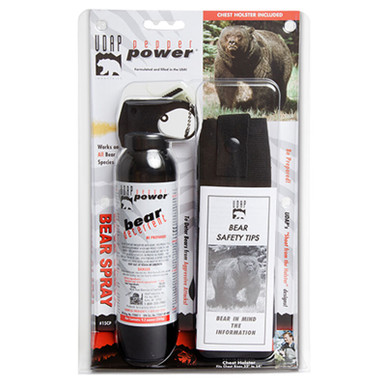 UDAP 15CP Super Magnum Bear Spray with Chester Holster 260gr OC Pepper ...