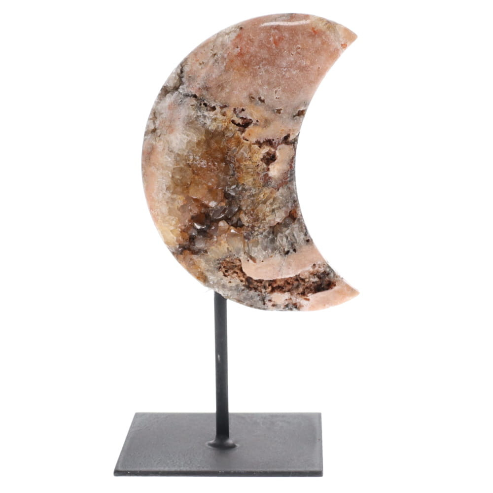 Pink Amethyst Moon on stand