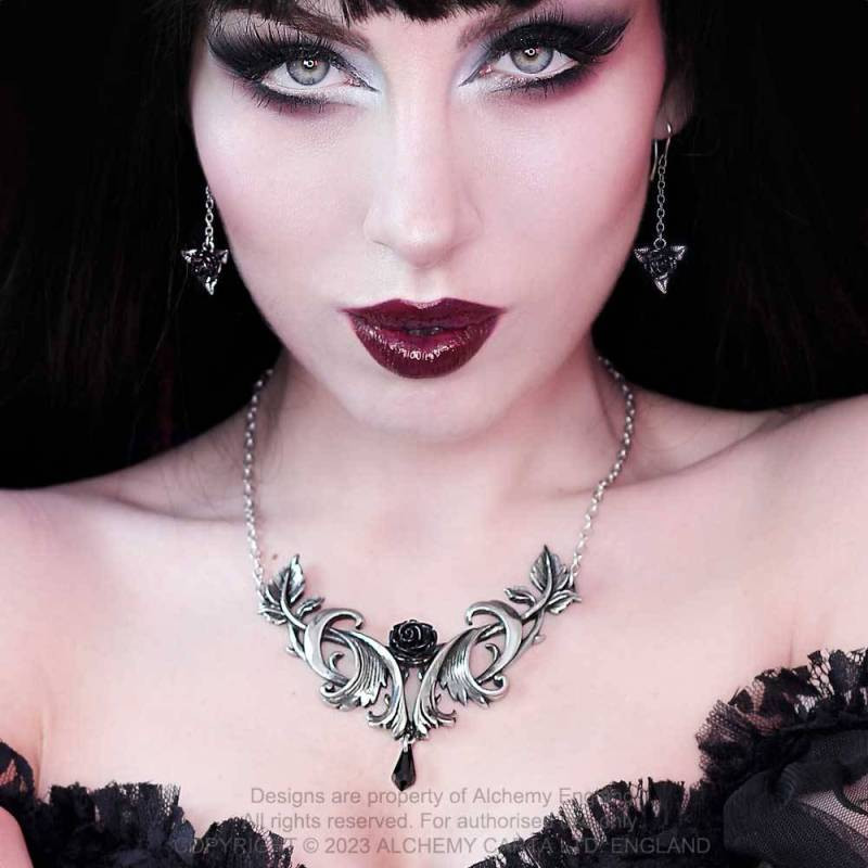 Alchemy Baroque Rose Necklace - Uncle Festers