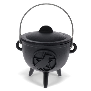 Medium Cast Iron Cauldron - Crow - Uncle Festers