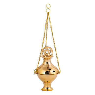 Brass Censer Swinging Pentagram - Uncle Festers