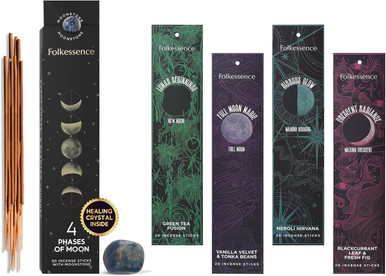 Folkessence Incense and Crystal Set - Moon phases - Uncle Festers