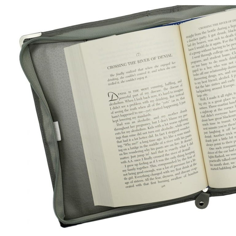 The Big Book - A Design For Living Gray Leather Book Cover - Doing It Sober