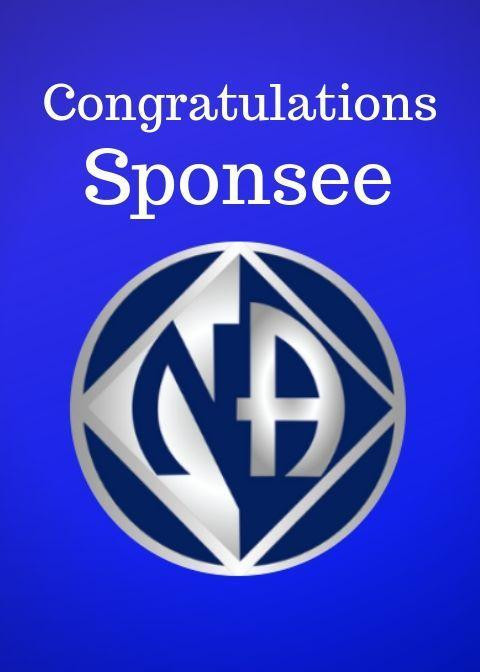 NA Narcotics Anonymous Congratulations Sponcee - Doing It Sober