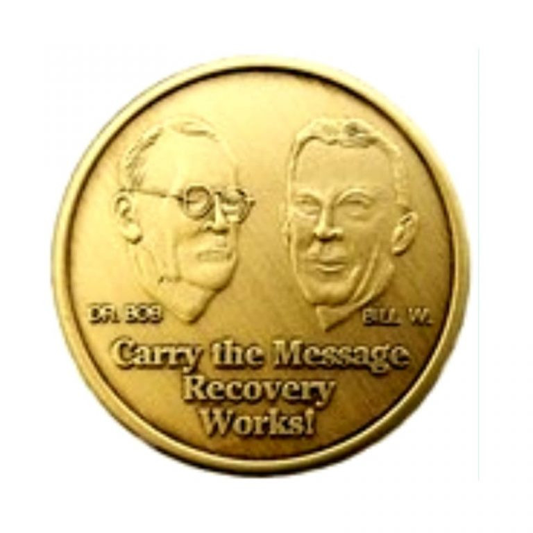 Bill & Bob Message Bronze Recovery Medallion Coin- Doing It Sober