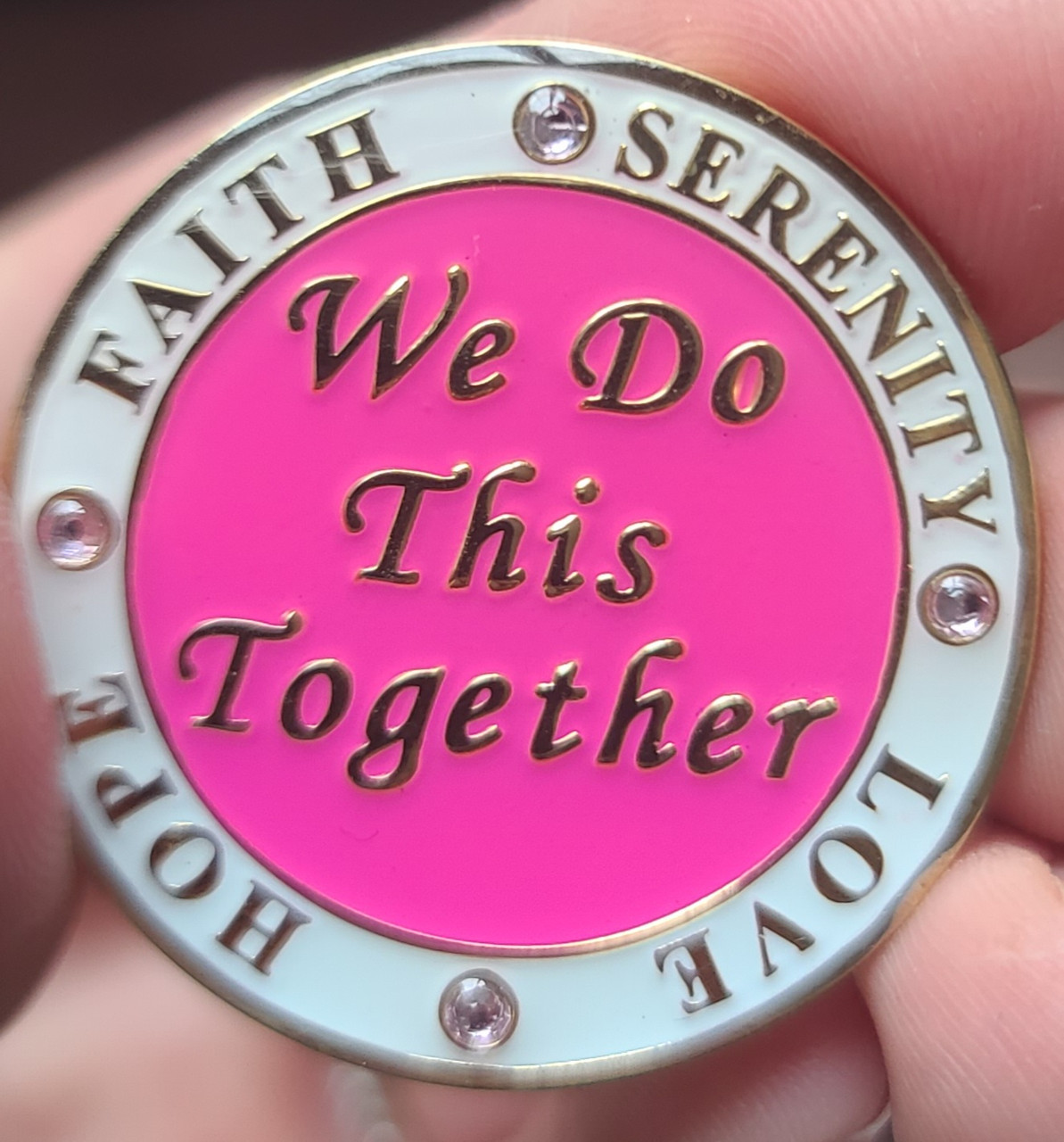 Pink Sisters Recovery, Butterfly Recovery Medallion-Faith, Hope