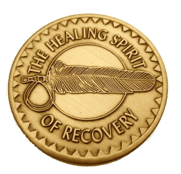 Buy Healing Spirit Recovery Bronze Affirmation Medallion Online