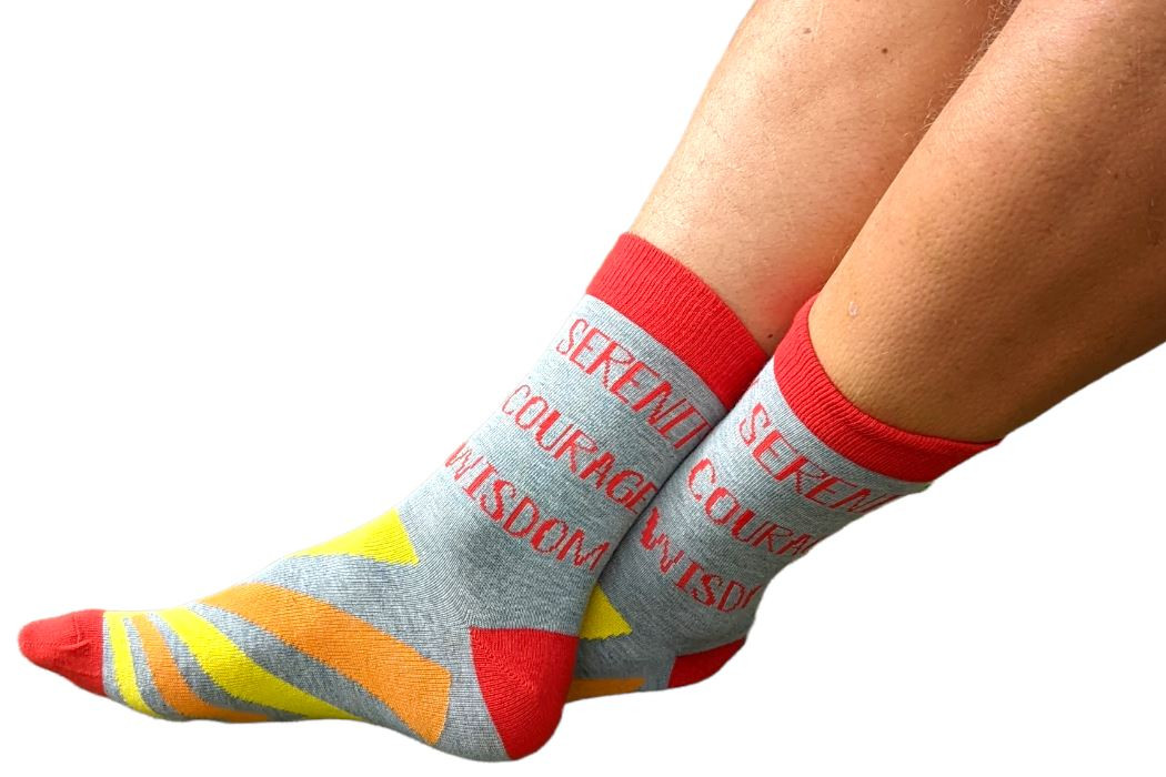 Serenity, Courage & Wisdom Retro Socks - Doing It Sober