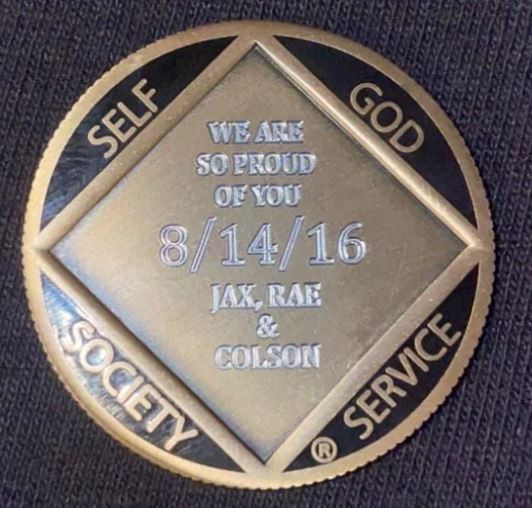 NA Glitter Personalized Engravable Narcotics Anonymous Medallion w ...