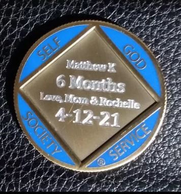 NEW! Bright Gold Personalized Engravable Alcoholics Anonymous AA ...