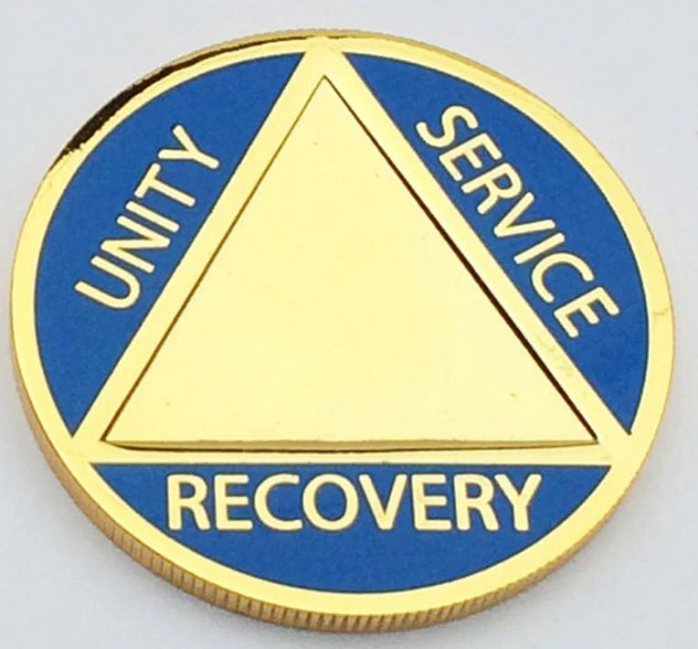 NEW! Bright Gold Personalized Engravable Alcoholics Anonymous AA ...