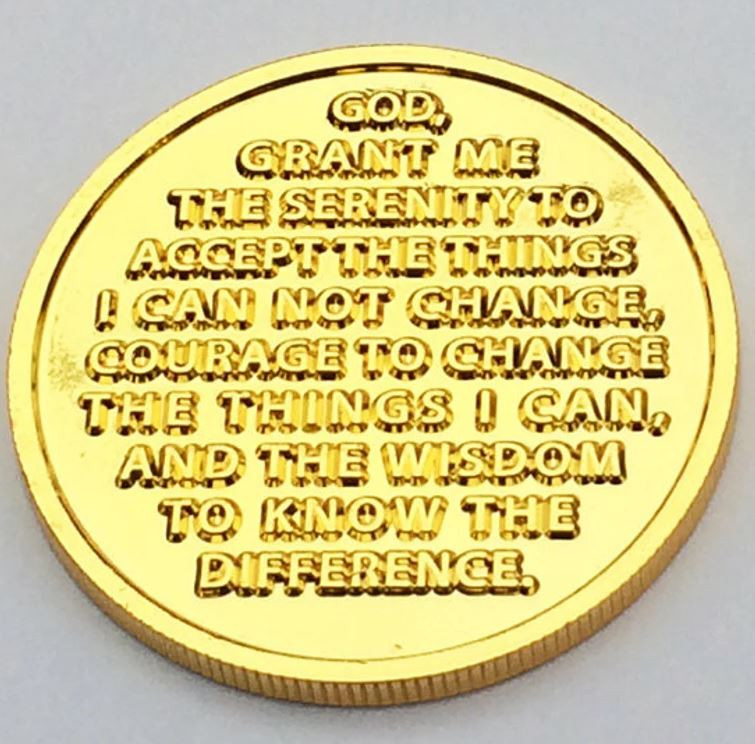 NEW! Bright Gold Personalized Engravable Alcoholics Anonymous AA ...